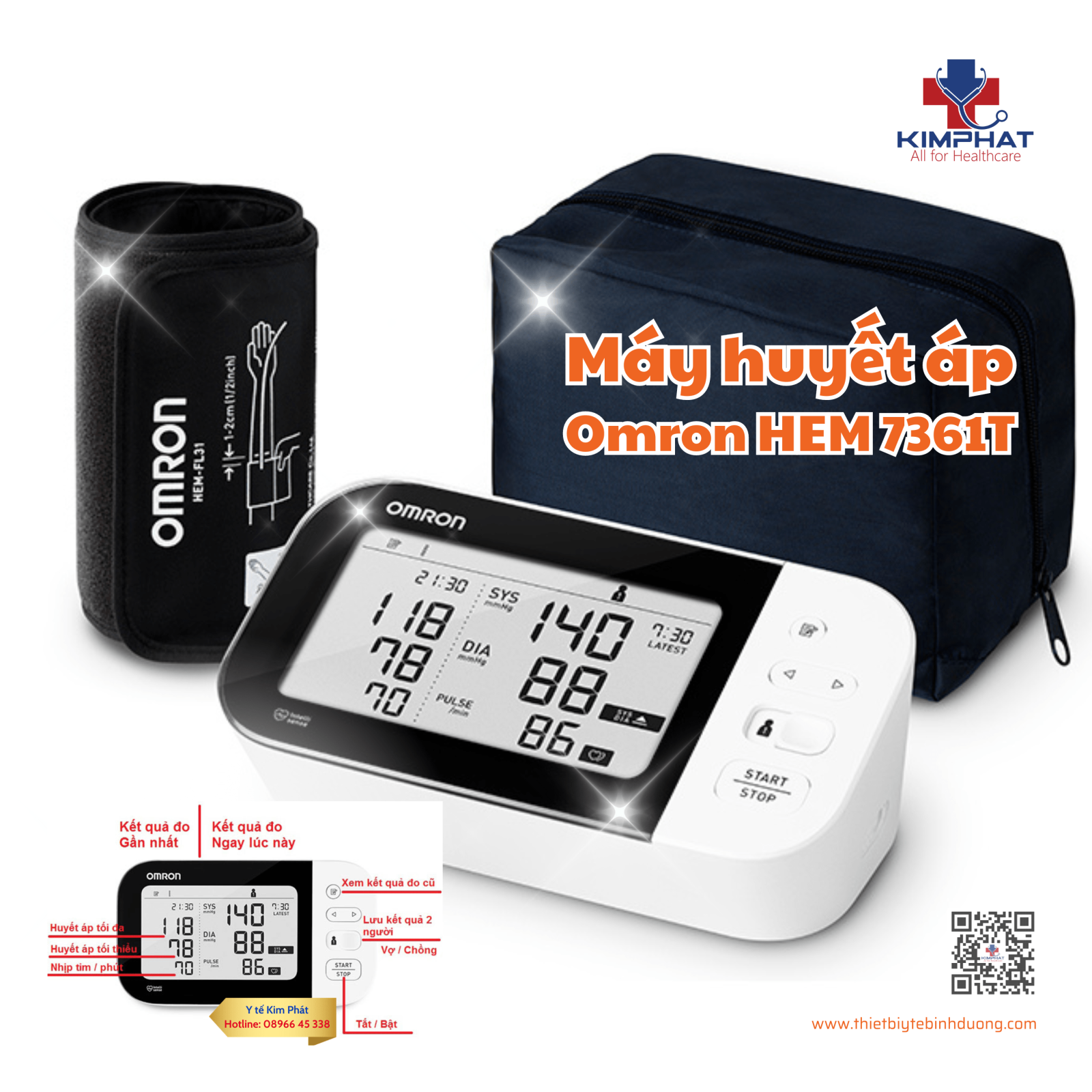 Máy đo huyết áp Omron HEM 7361T